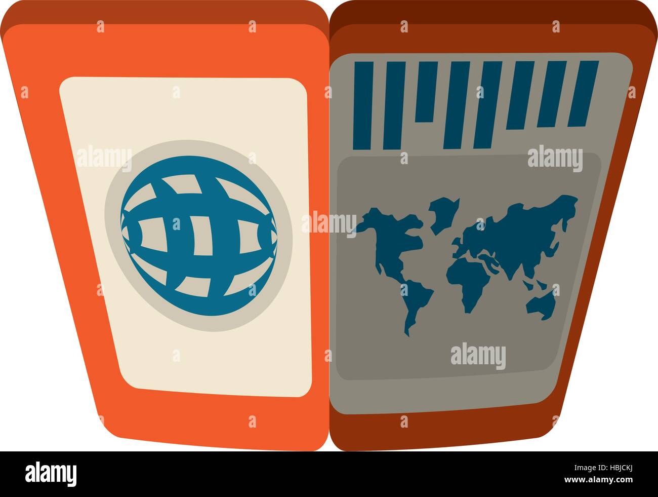 Passport document identification shadow Stock Vector Images - Alamy