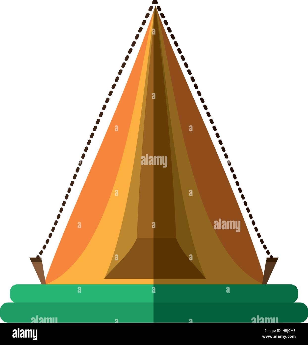 yellow triangle tent tourism travel shadow vector illustration eps 10 ...