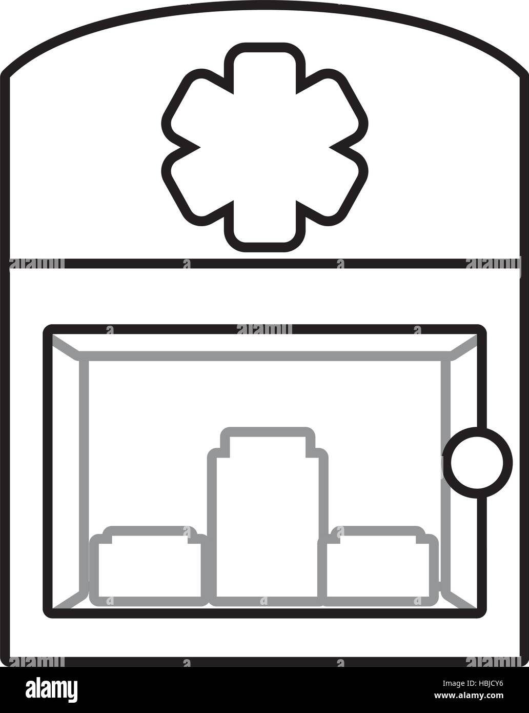 cabinet first aid medical symbol vector illustration eps 10 Stock ...