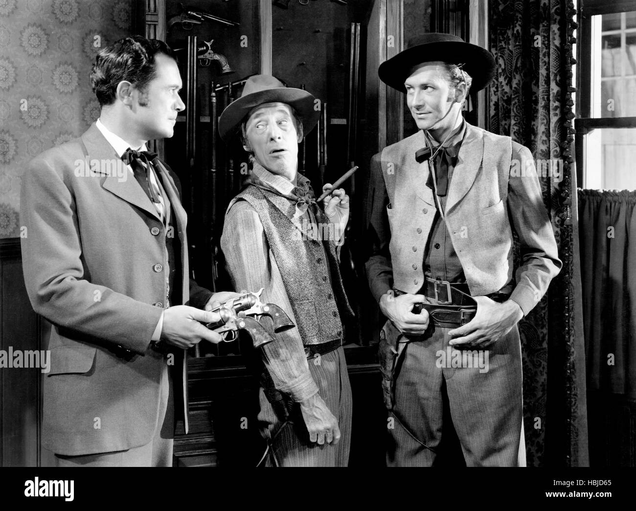 BLACK BART, from left, Frank Lovejoy, Percy Kilbride, Jeffrey Lynn ...
