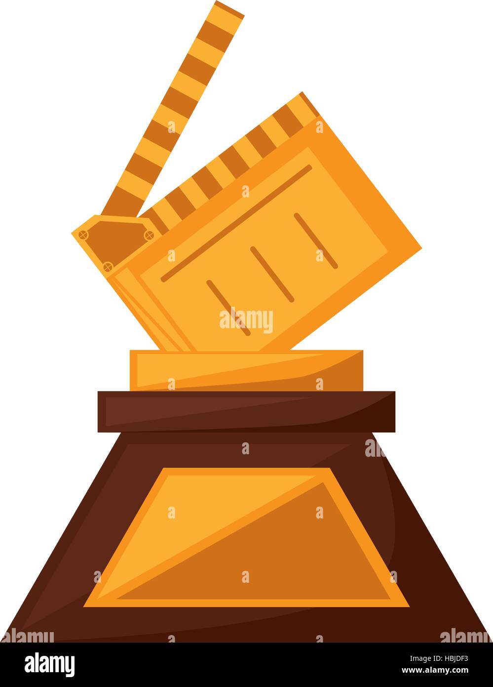 clapper film trophy awards golden vector illustration eps 10 Stock ...