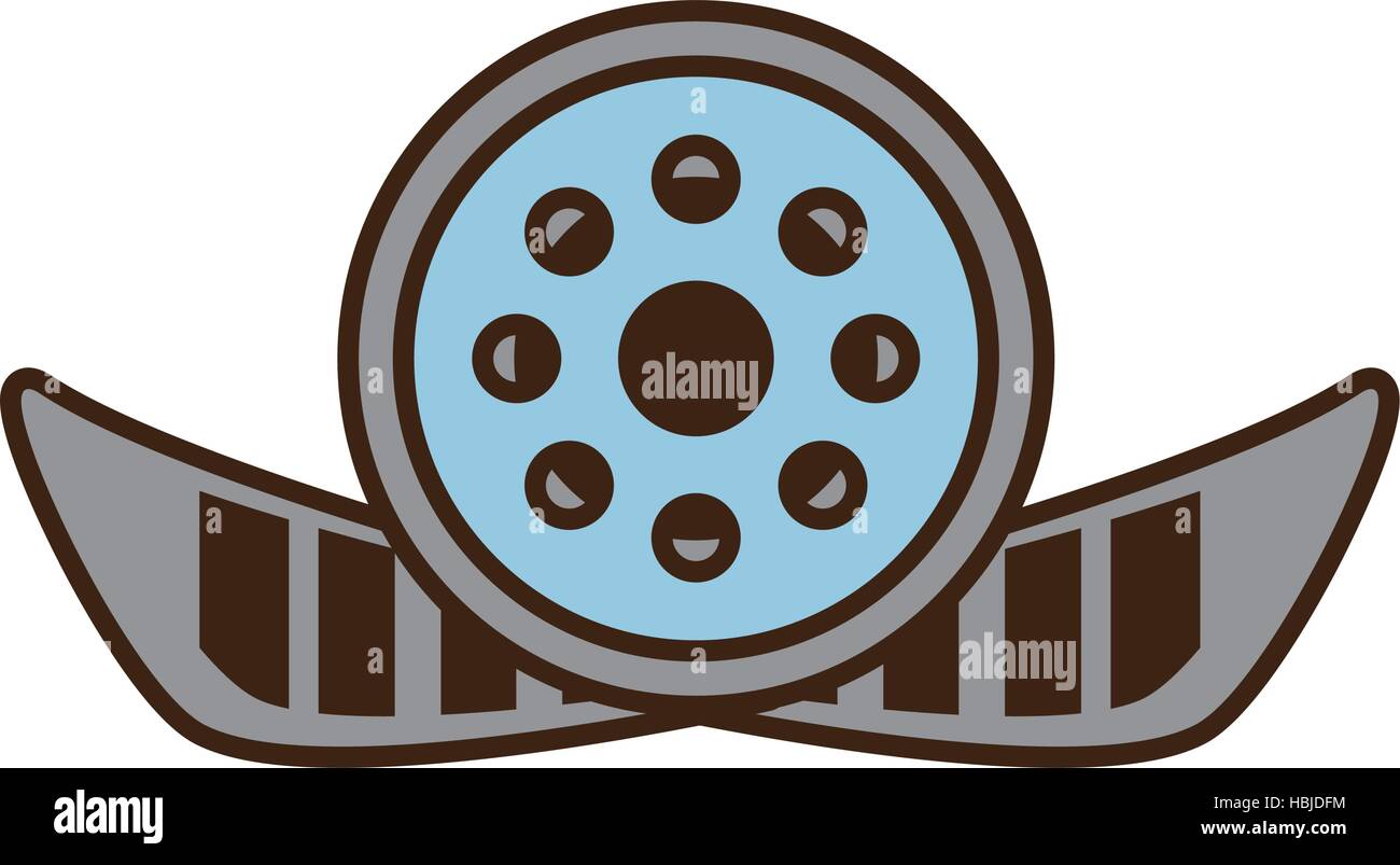 cartoon reel film movie wheel icon vector illustration eps 10 Stock ...