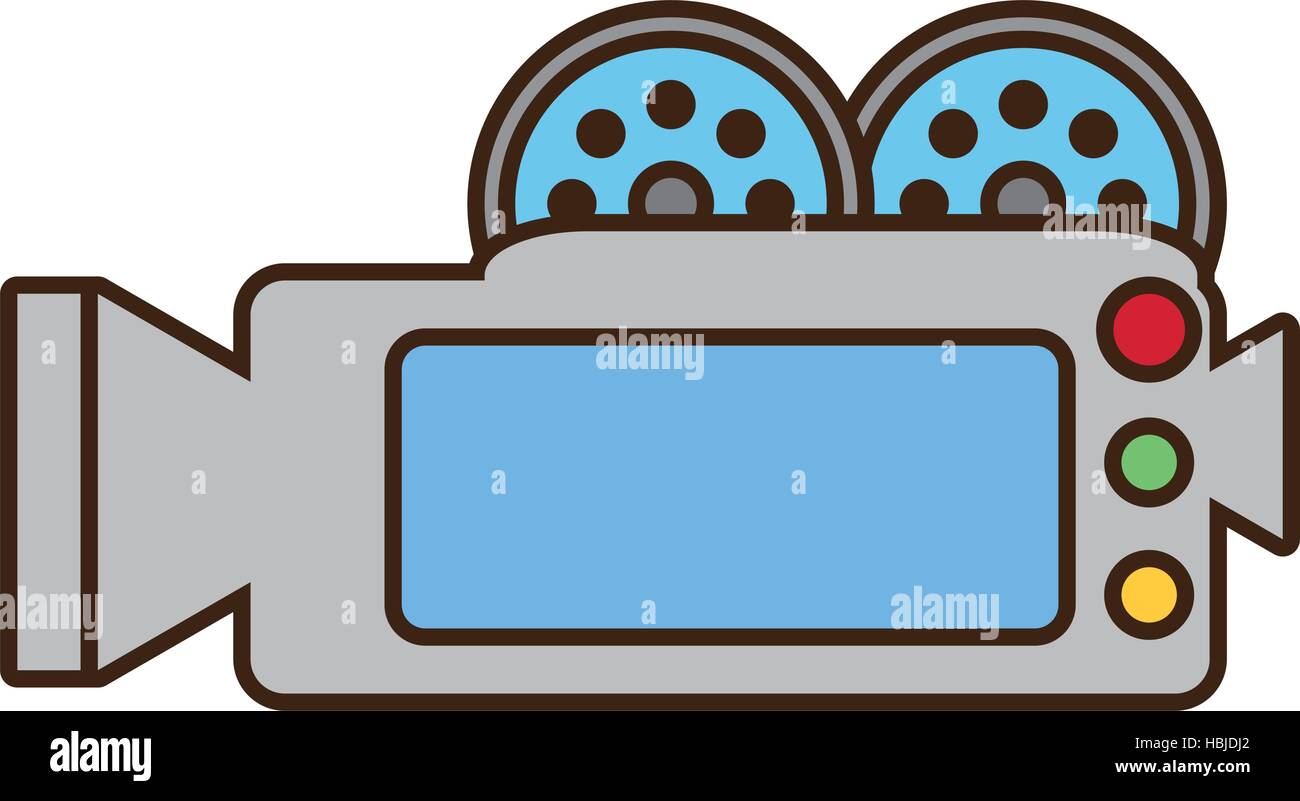 cartoon camera film record movie vector illustration eps 10 Stock ...