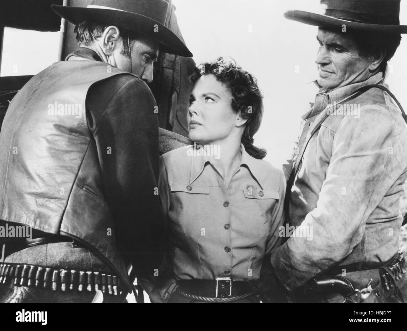 THE BLACK DAKOTAS, from left, John Bromfield, Wanda Hendrix, Noah Beery ...
