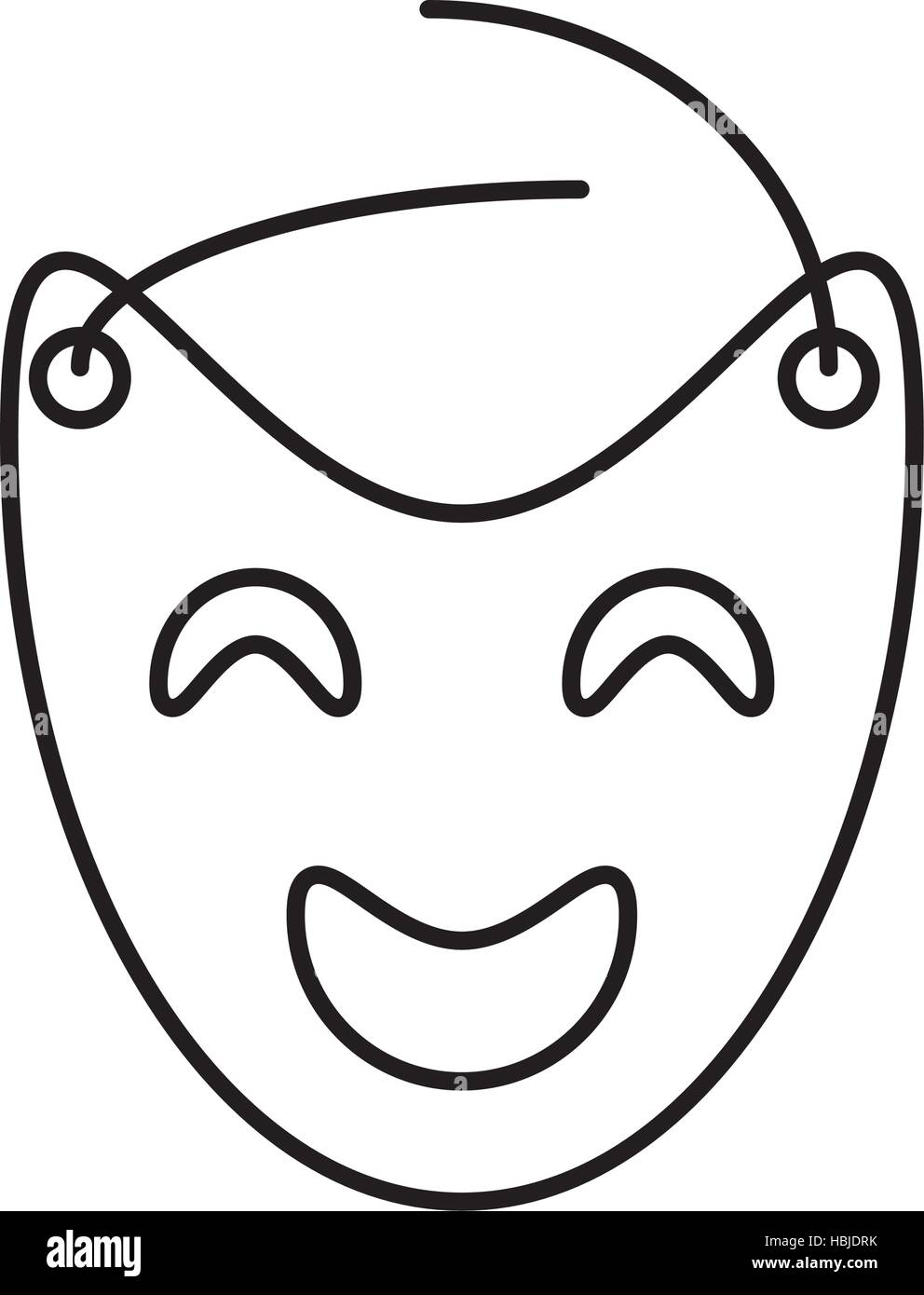 mask theater graphic outline vector illustration eps 10 Stock Vector ...
