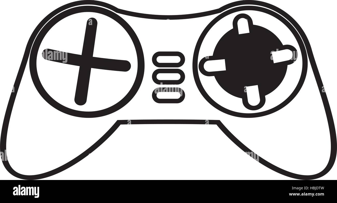 control console game funny outline vector illustration eps 10 Stock ...