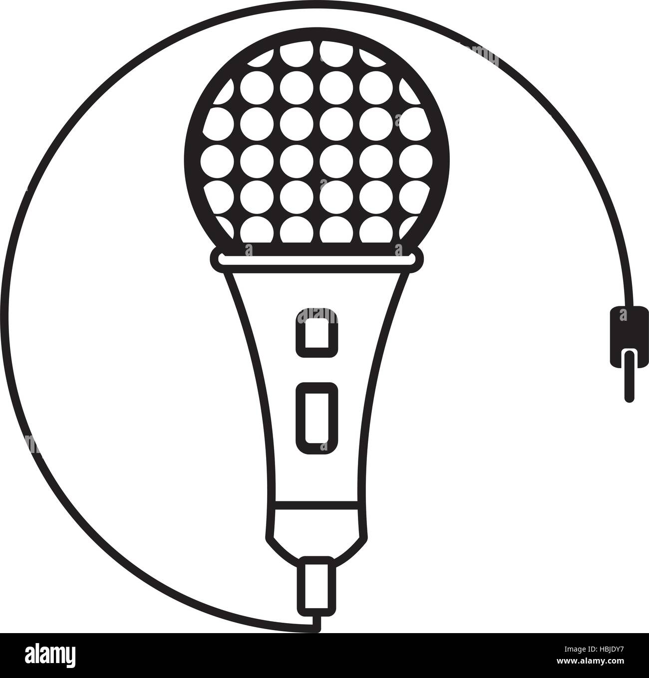 Microphone Line Drawing Stock Vector Images - Alamy