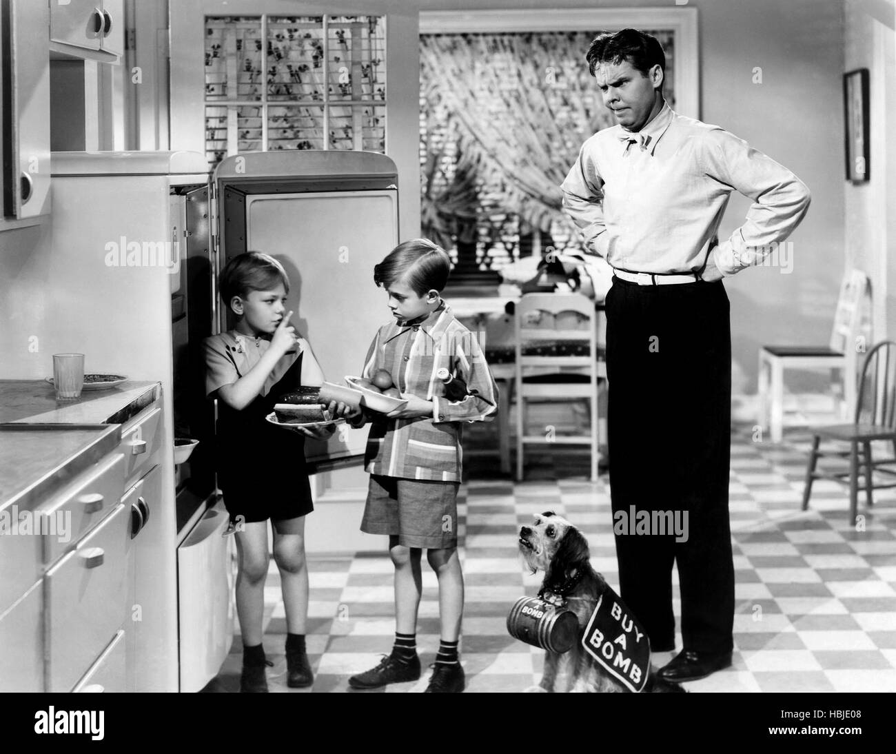 BLONDIE FOR VICTORY, Larry Simms, Danny Mummert, Daisy the dog, Arthur ...