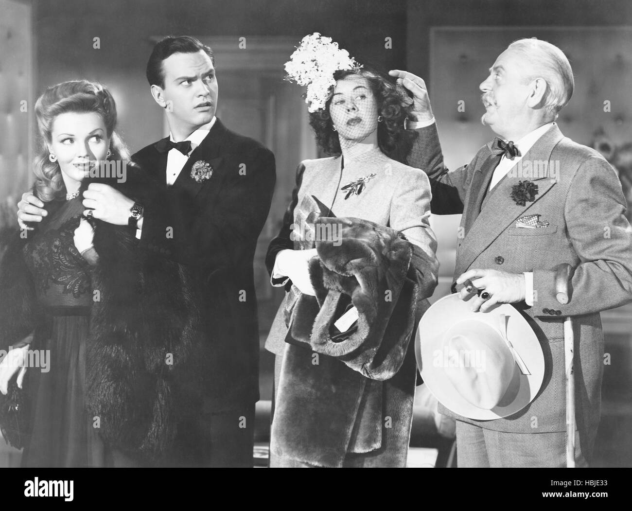 THE BLONDE FROM BROOKLYN, from left: Lynn Merrick, Bob Haymes, Mary Treen, Thurston Hall, 1945 ...