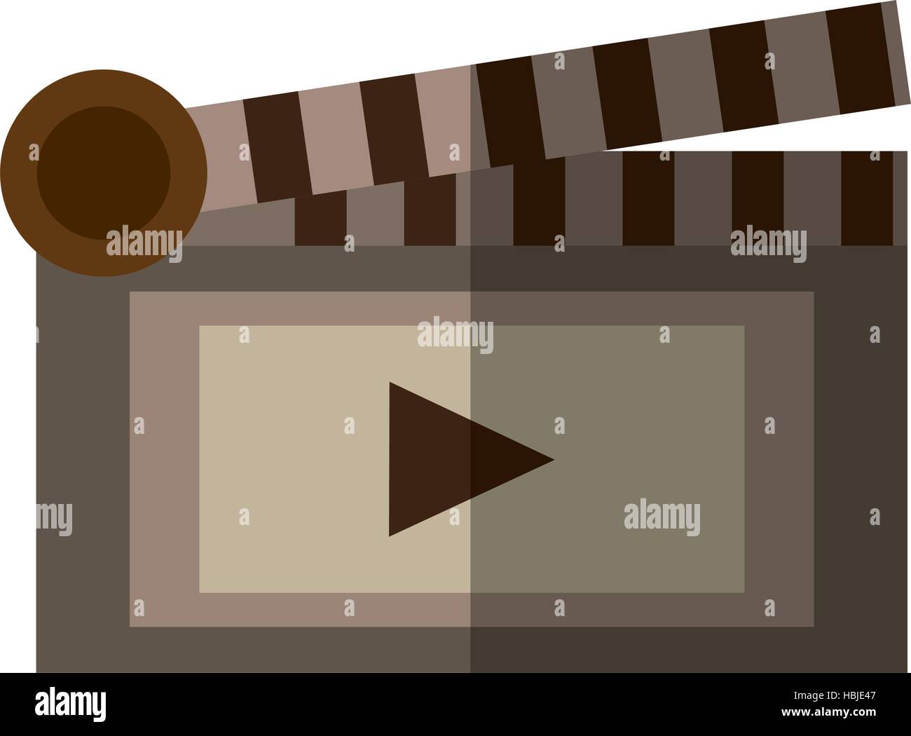 film clapper chalkboard scene icon shadow vector illustration eps 10 ...