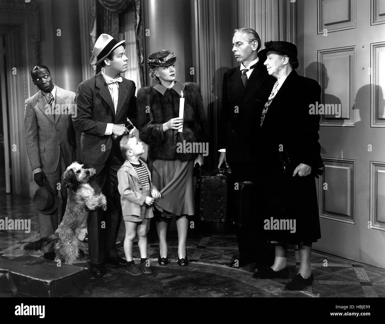 BLONDIE HAS SERVANT TROUBLE, Ray Turner, Daisy the dog, Arthur Lake ...