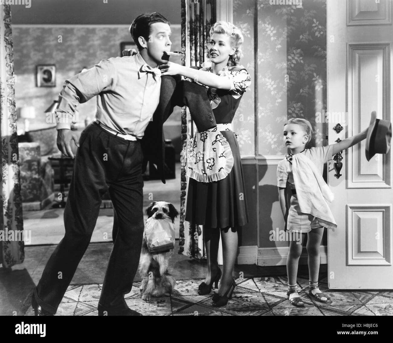 BLONDIE IN SOCIETY, from left: Arthur Lake, Penny Singleton, Larry ...