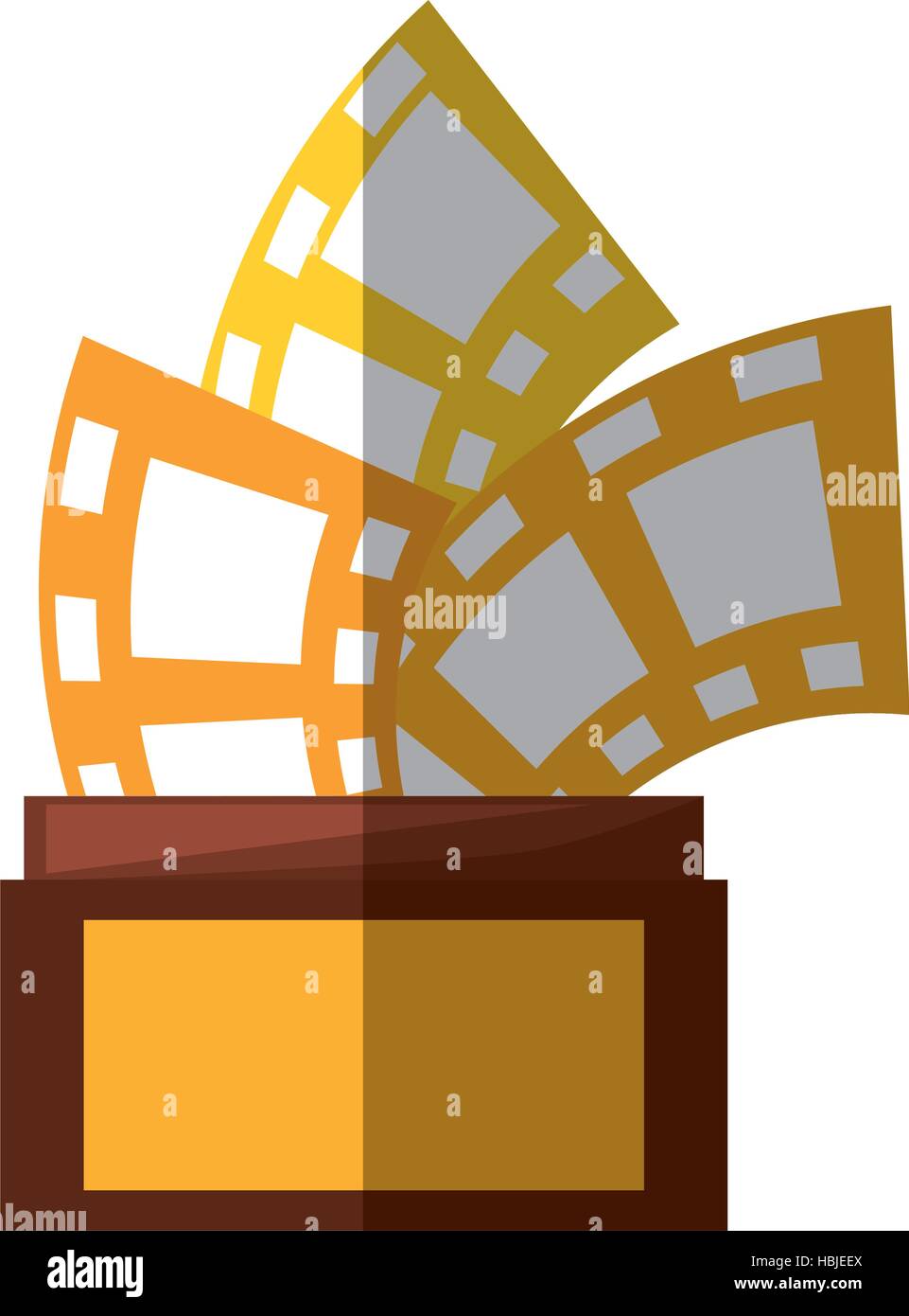 trophy film awards shadow vector illustration eps 10 Stock Vector Image ...