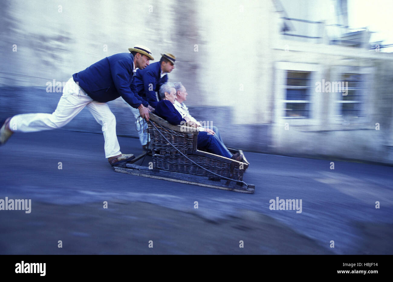 EUROPE PORTUGAL MADEIRA FUNCHAL BASKET SLEDGE Stock Photo - Alamy