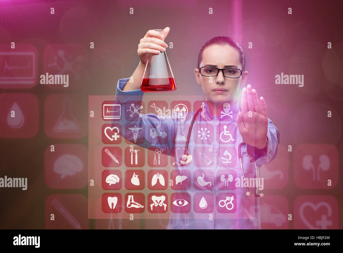 Lab doctor in medical concept Stock Photo - Alamy