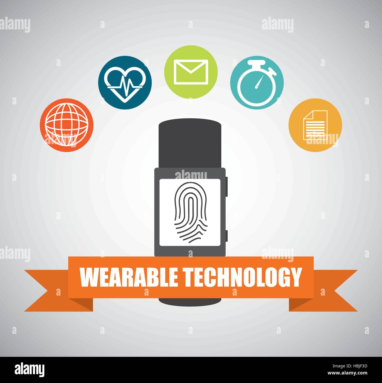 wearable technology smartwatch healthy banner vector illustration eps ...