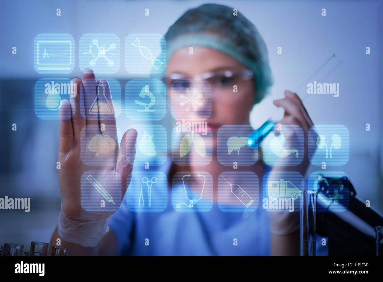 Lab doctor in medical concept Stock Photo - Alamy