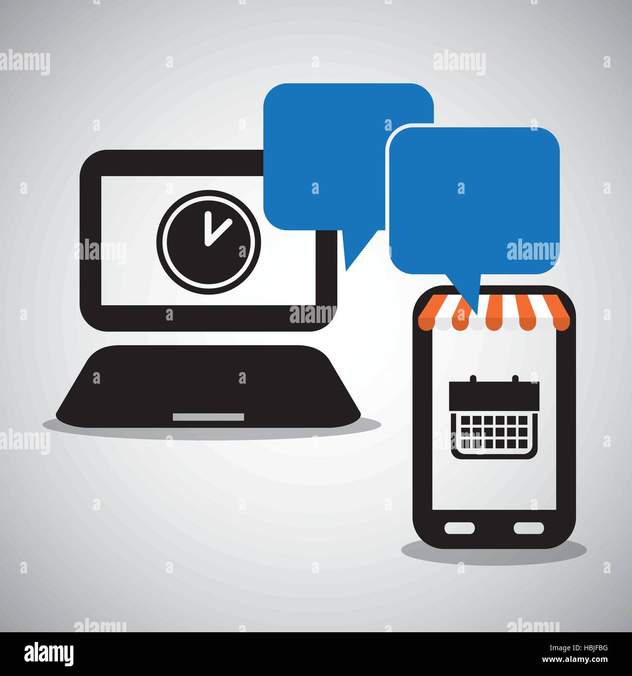 wearable technology date calendar time planning message vector ...