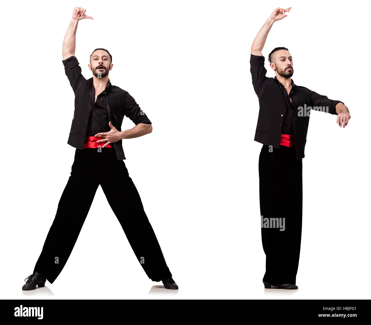 Spanish dancer in various poses on white Stock Photo - Alamy