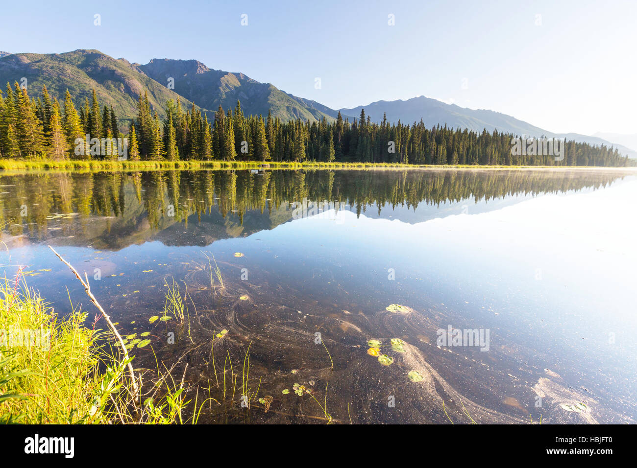 Lake in Alaska Stock Photo - Alamy