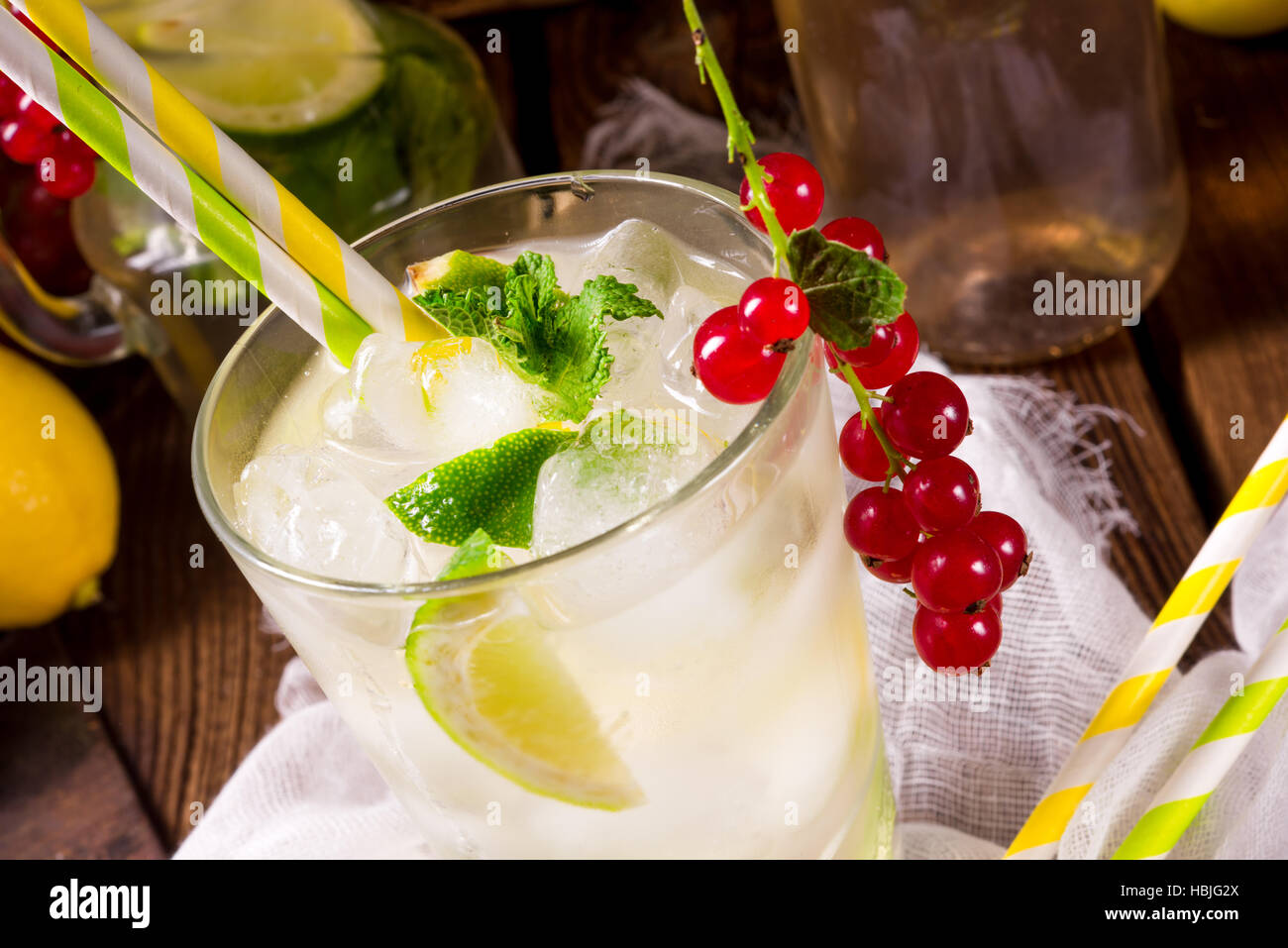 Apple currant soda with lime Stock Photo - Alamy