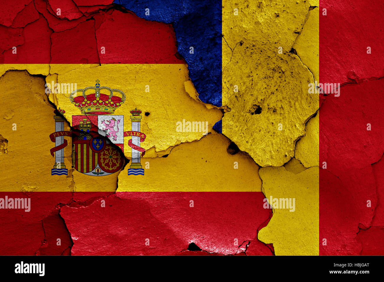 Spain romania flag hi-res stock photography and images - Alamy
