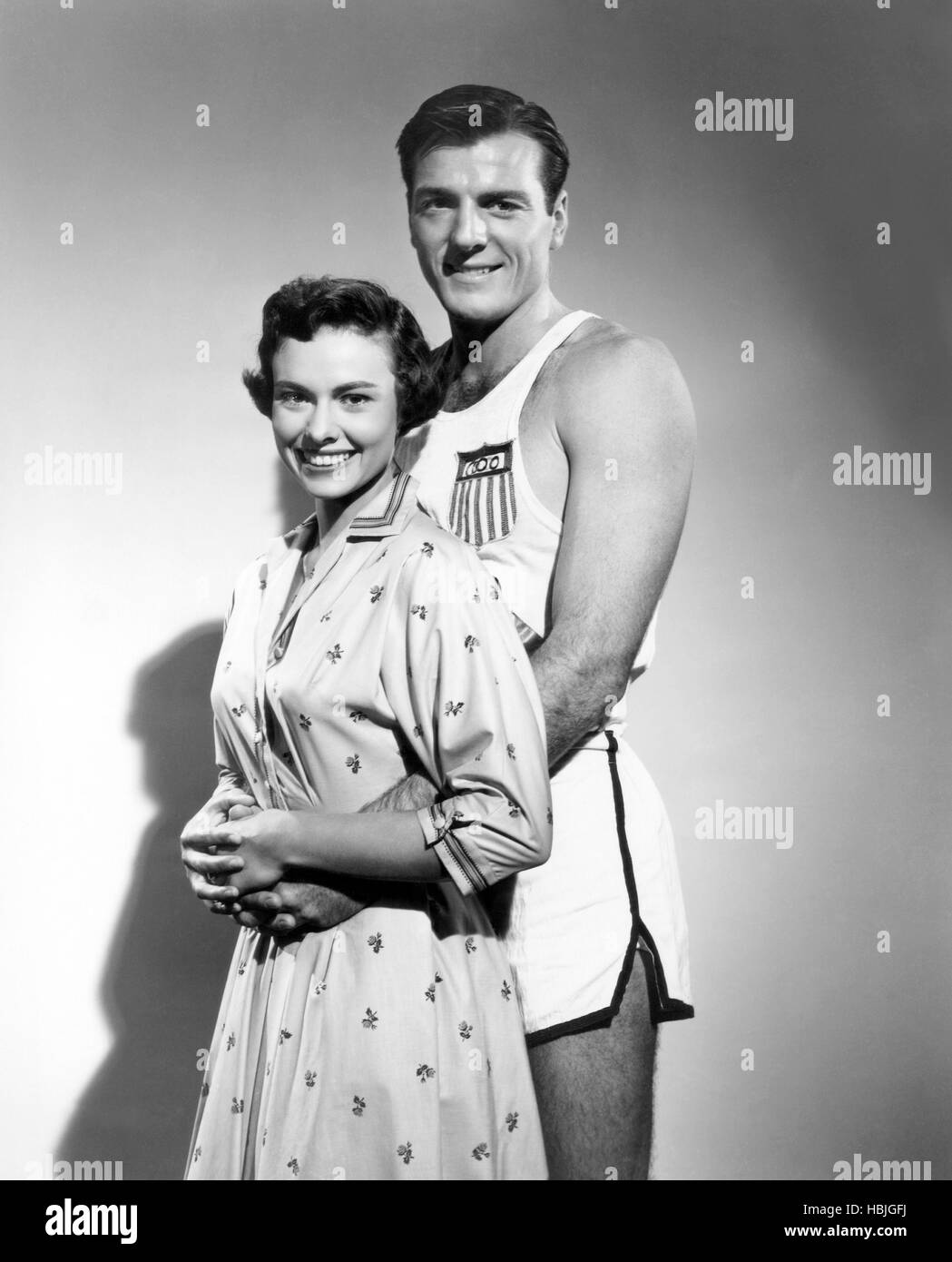 THE BOB MATHIAS STORY, (from left): Melba Mathias, Bob Mathias, 1954 ...