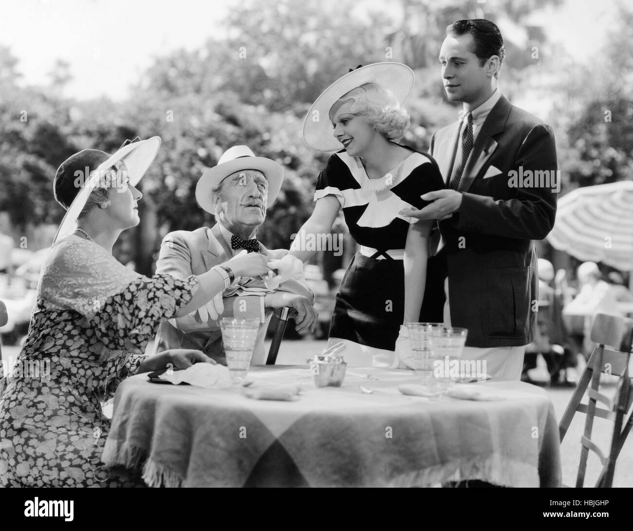 BOMBSHELL, from left, Mary Forbes, C. Aubrey Smith, Jean Harlow ...