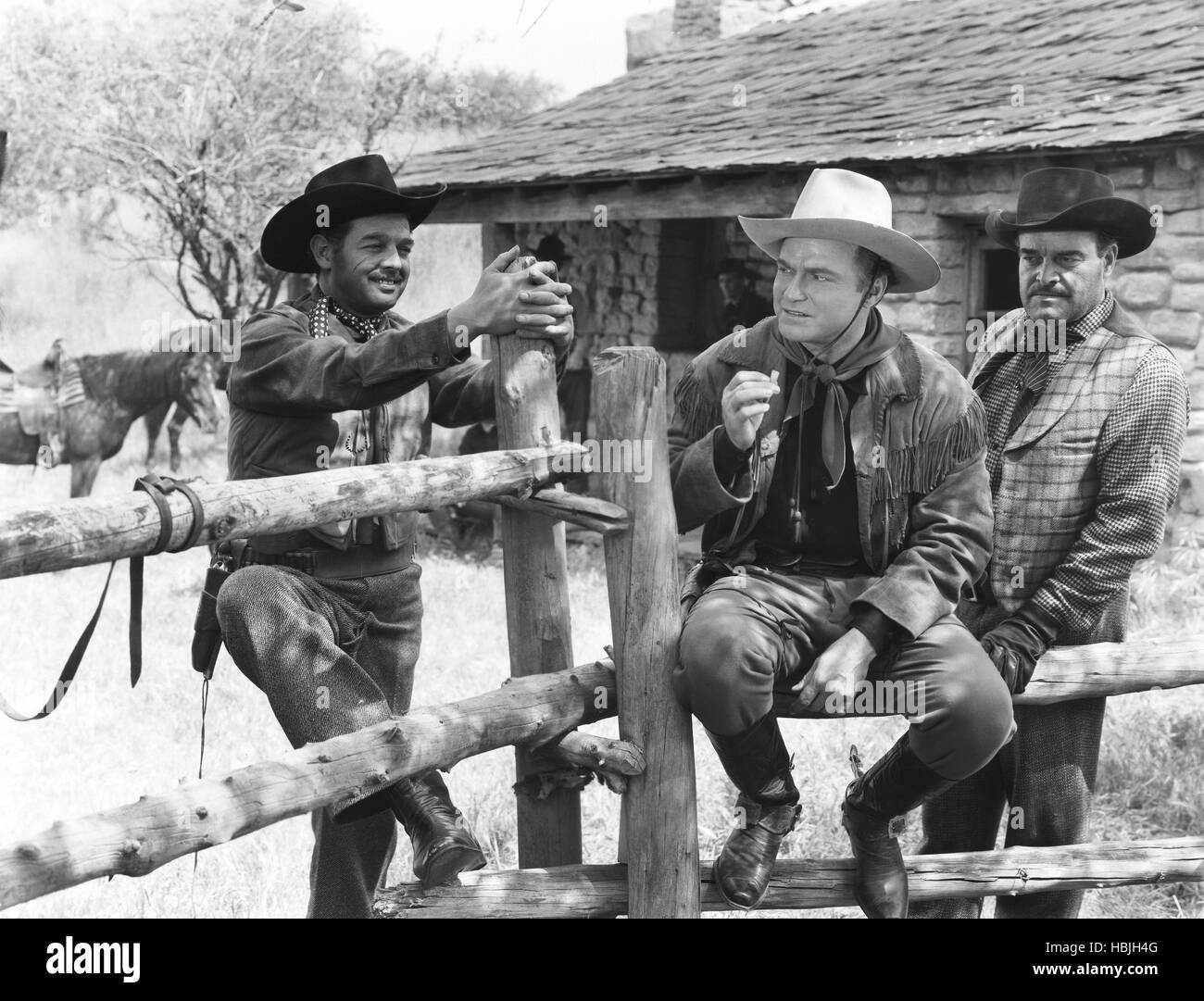 BORDER RANGERS, from left: Robert Lowery, Don 'Red' Barry, John Merton ...