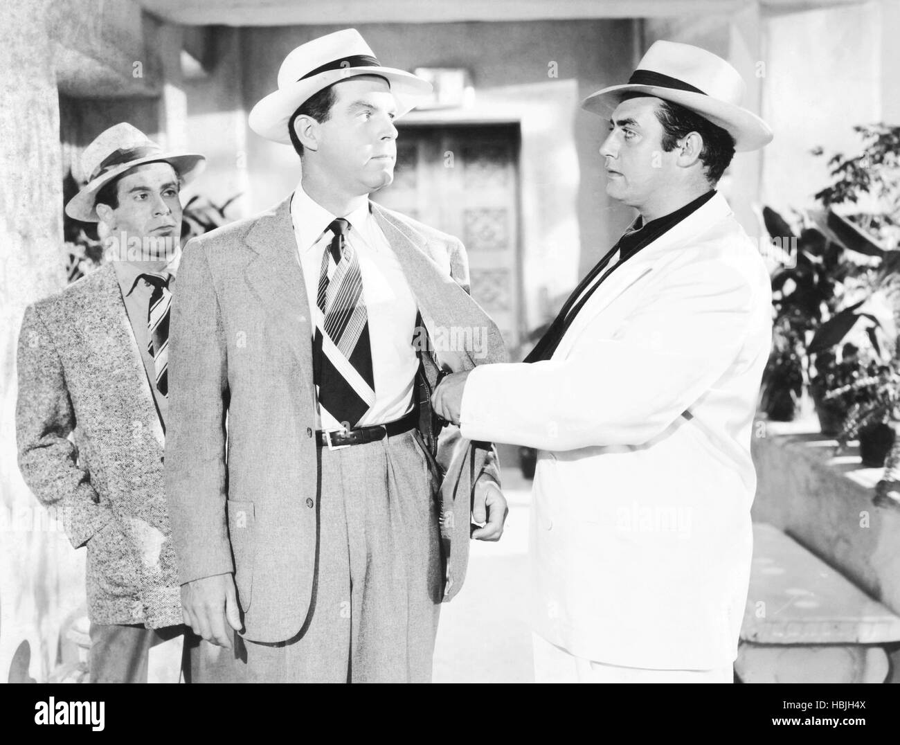 BORDERLINE, Fred MacMurray (center), Raymond Burr (right), 1950 Stock ...