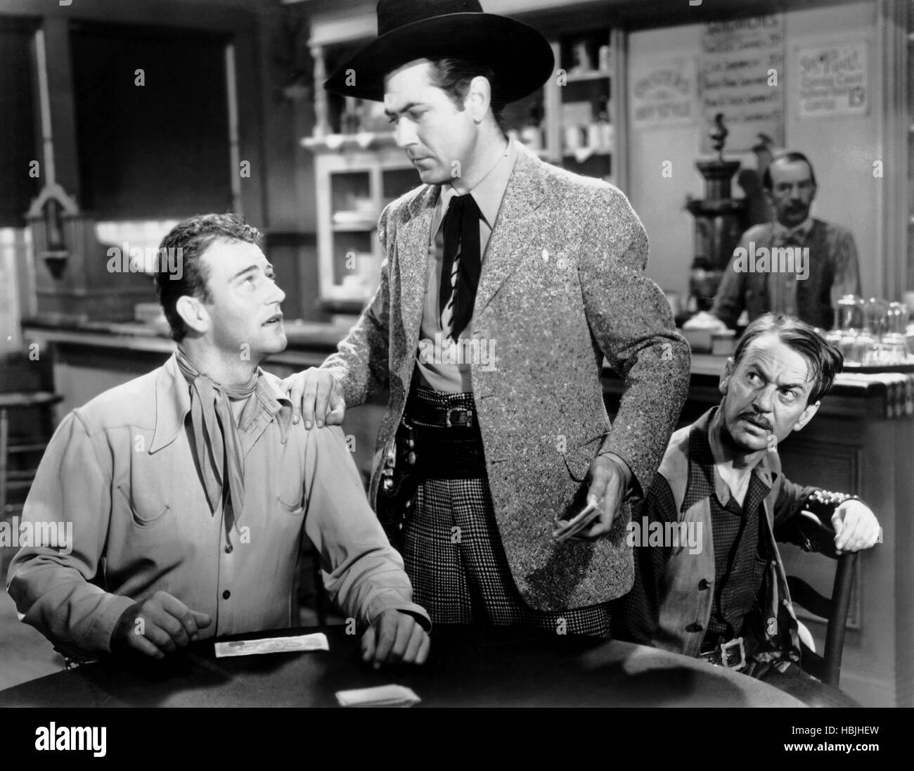 BORN TO THE WEST, from left, John Wayne, Johnny Mack Brown, Syd Saylor ...