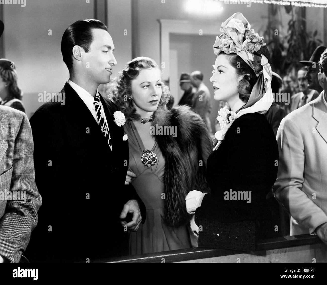 BORN TO KILL, from left, Tony Barrett, Isabel Jewell, Claire Trevor ...