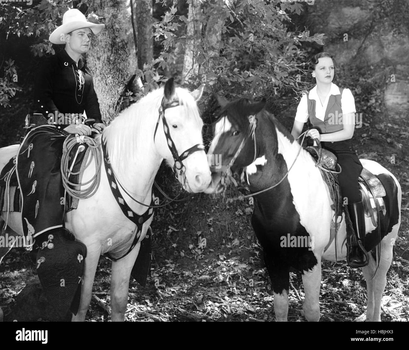 BORDER VENGEANCE, from left: Reb Russell, Mary Jane Carey, 1935 Stock ...