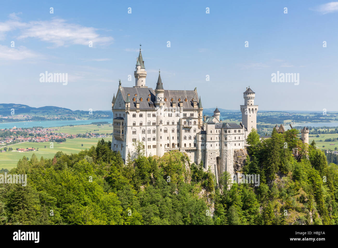 Neuschwanstein castle summer aerial hi-res stock photography and images ...