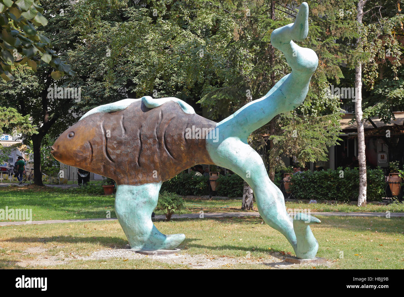 Bronze statue sculpture fish hi-res stock photography and images - Alamy