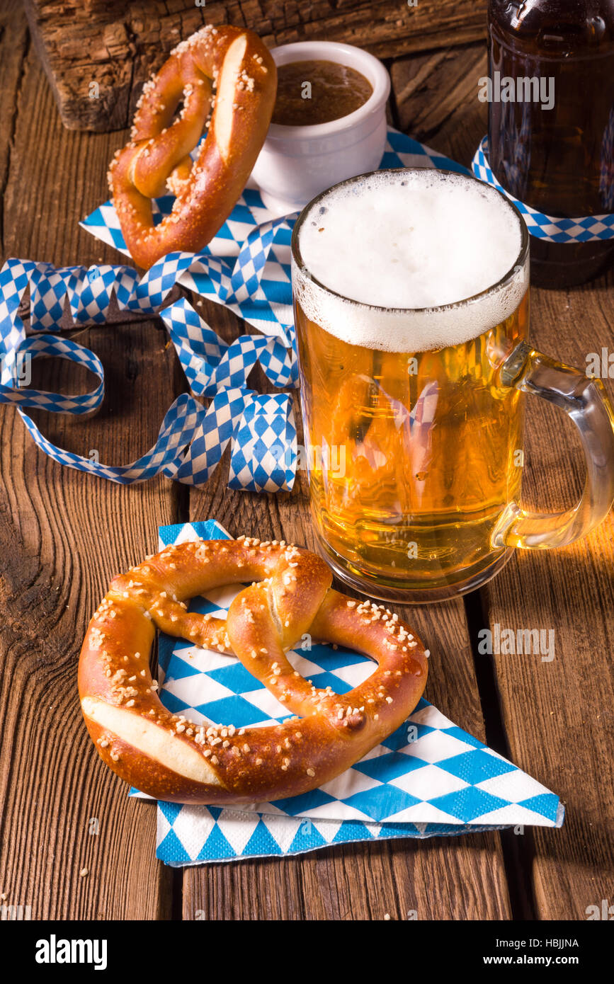 German Pretzels And Beer