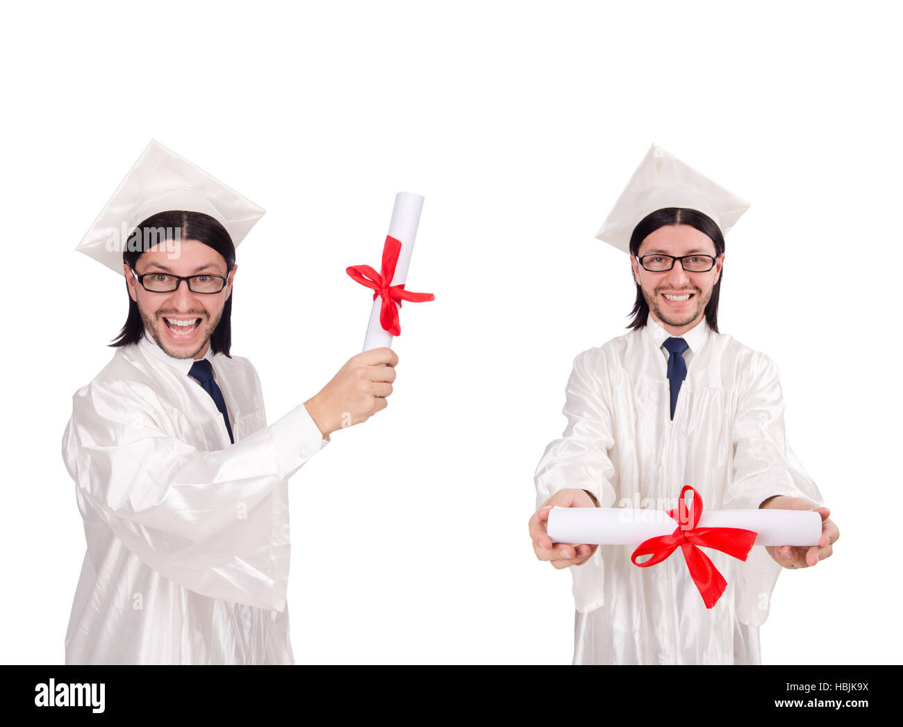 Young man ready for university graduation Stock Photo - Alamy