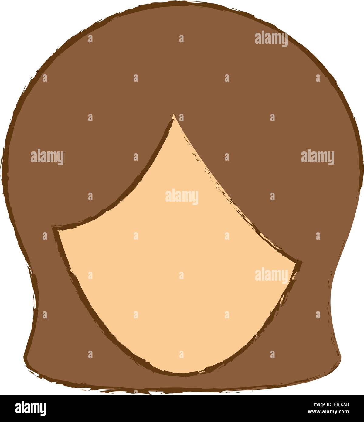 faceless woman head icon image vector illustration design Stock Vector ...