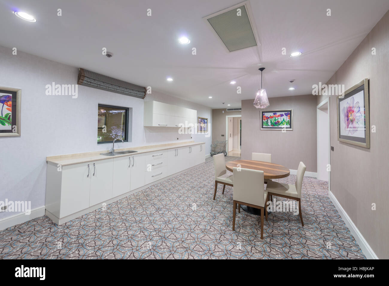 Interior of modern kitchen room Stock Photo - Alamy