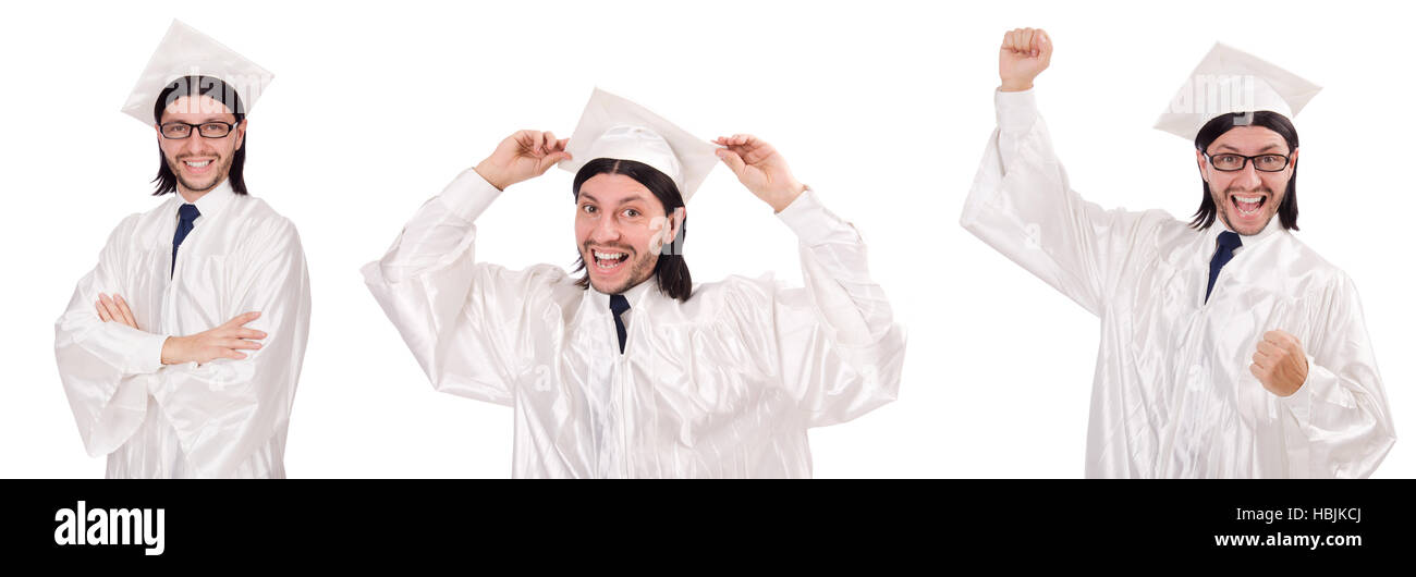 Young man ready for university graduation Stock Photo - Alamy