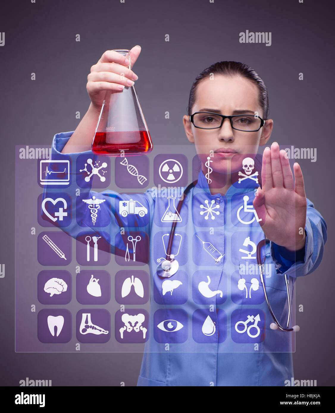 Lab doctor in medical concept Stock Photo - Alamy