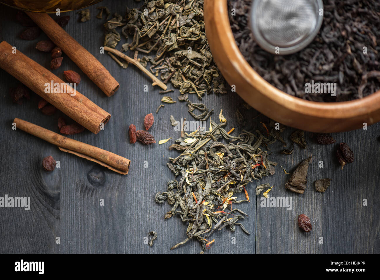 tea composition closeup Stock Photo - Alamy