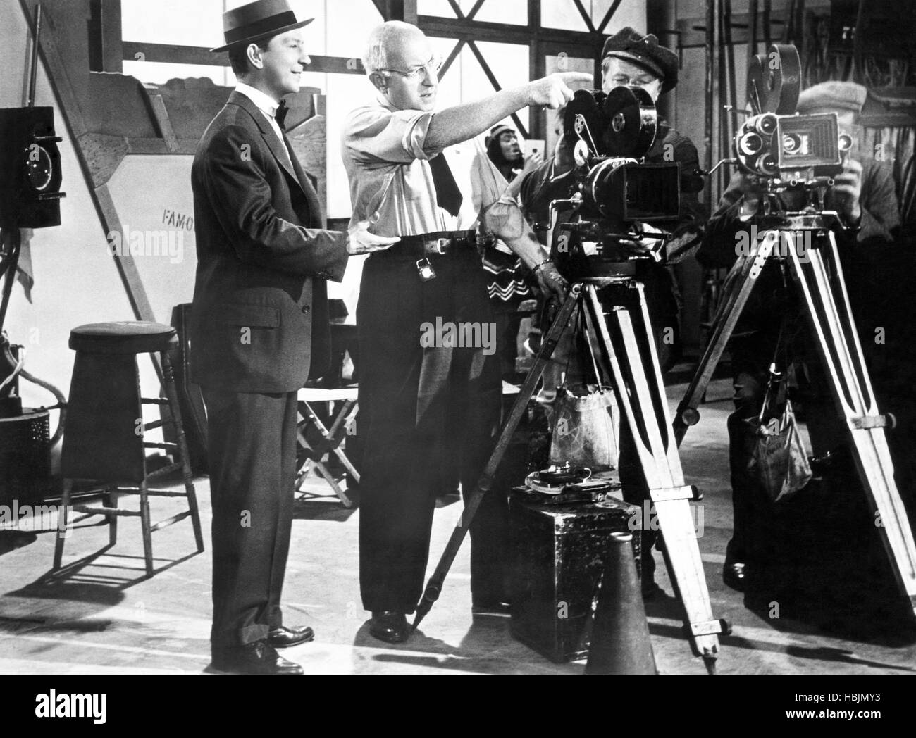 THE BUSTER KEATON STORY, Donald O'Connor (left), Cecil B. DeMille ...