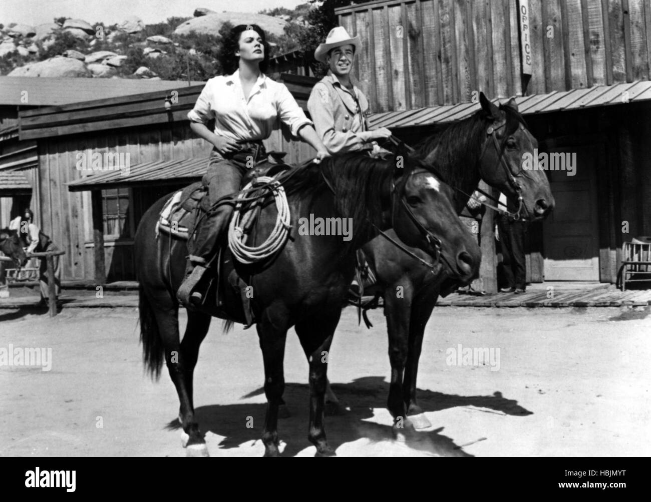 THE BUCKSKIN LADY, Patricia Medina, Gerald Mohr, 1957 Stock Photo - Alamy
