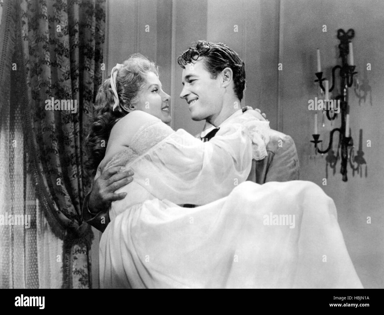 BULLWHIP, from left: Rhonda Fleming, Guy Madison, 1958 Stock Photo - Alamy