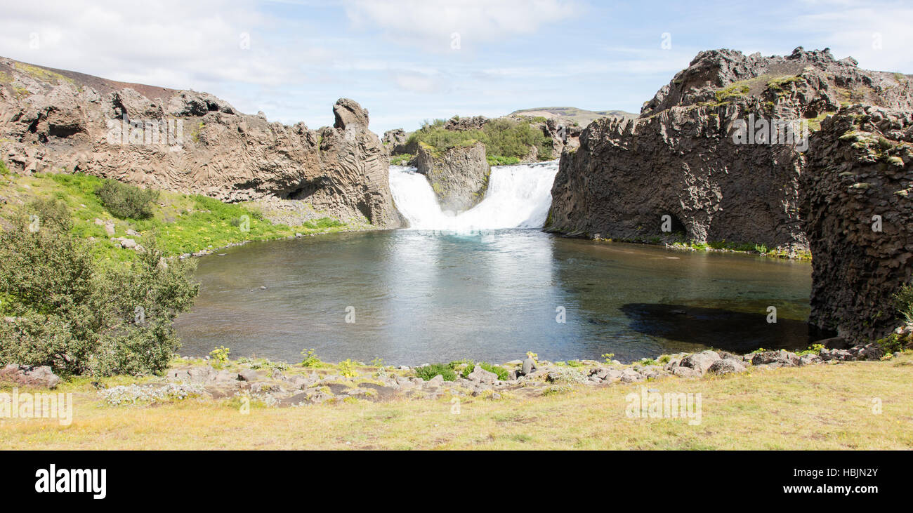 Close-up view of a water fall in Iceland Stock Photo - Alamy