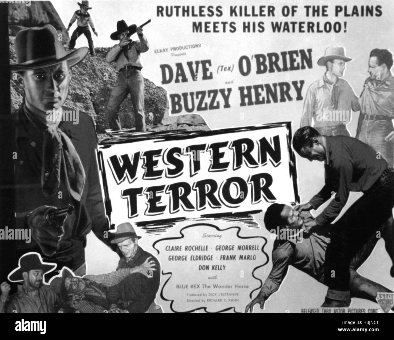 BUZZY RIDES THE RANGE, (aka WESTERN TERROR), Dave O'Brien, Robert Buzz ...