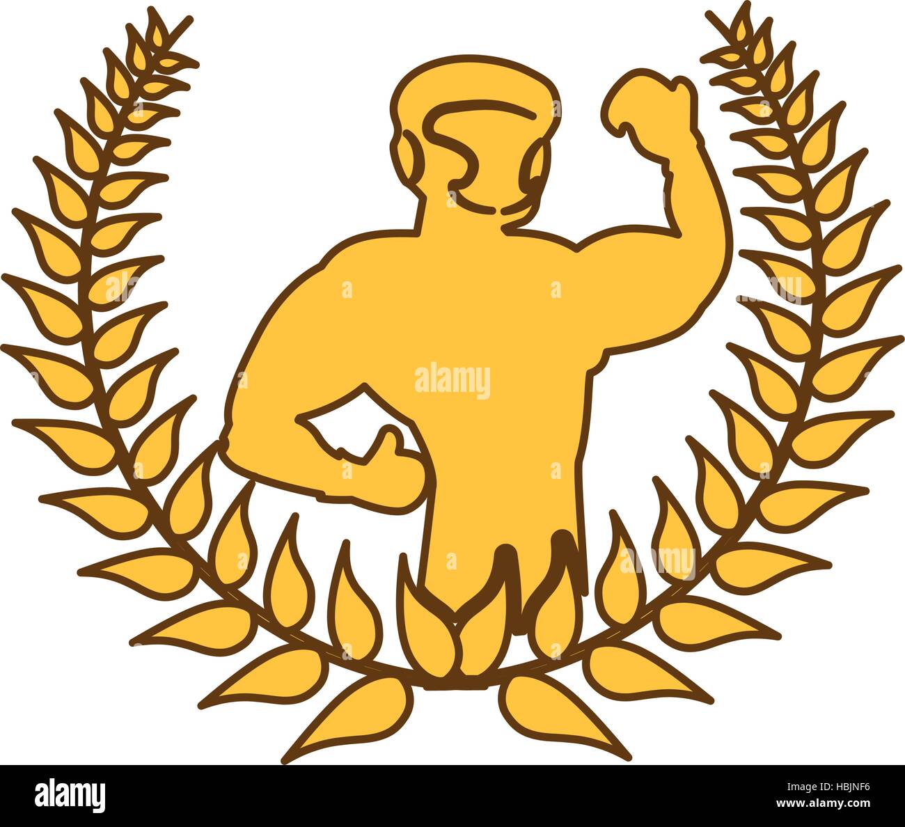 fitman flexing emblem icon image Stock Vector Image & Art - Alamy