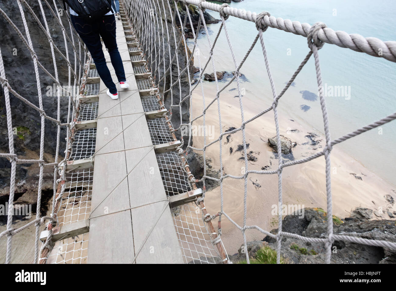 Rope bridge,Northern Ireland Stock Photo - Alamy