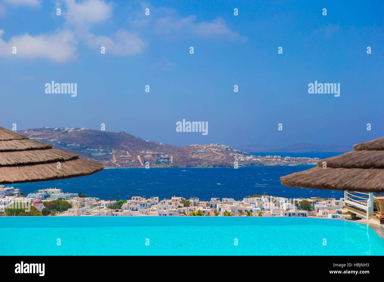Mykonos greece infinity pool hotel hi-res stock photography and images ...